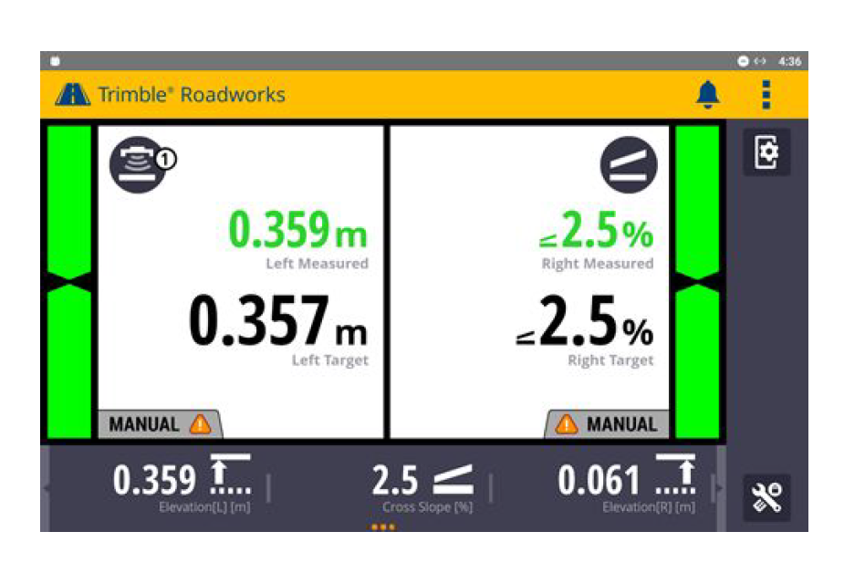 SITECH Trimble 2D 3D GPS maskinstyring asfaltudlægger