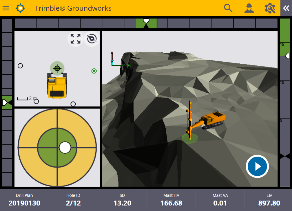 Trimble Groundworks rammemaskine