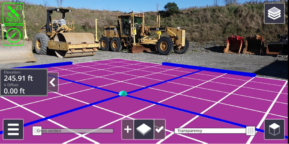 Trimble SiteVision Augmented Reality virtuel gengivelse 3D model